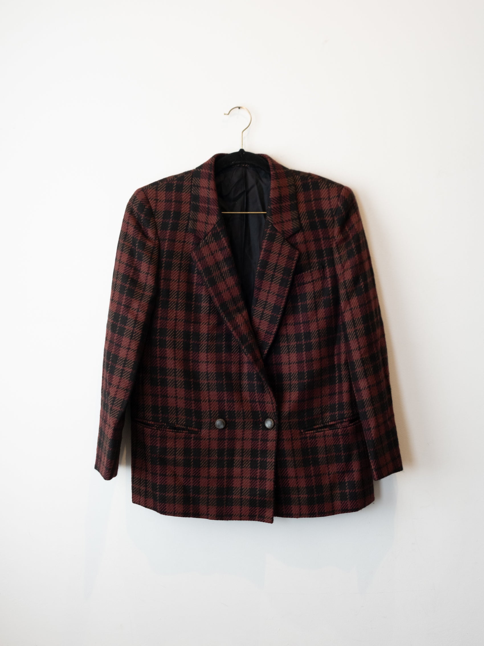 Dark Red Checkered Suit