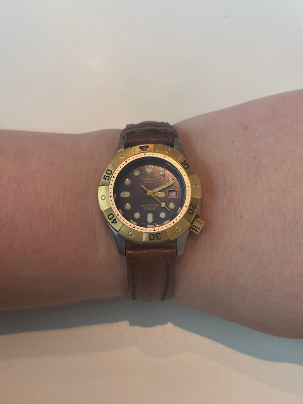 Casio - 392 Brown Leather Watch
